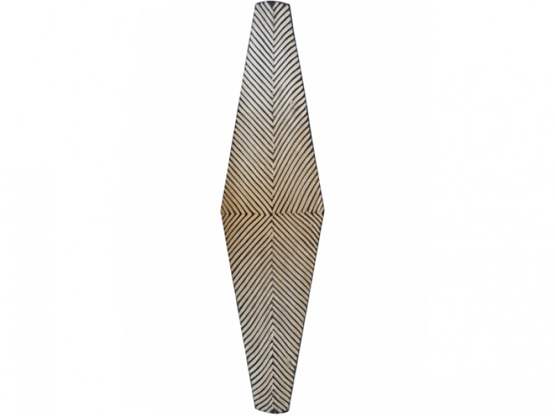 African Creative :: Long Carved Wood Oblong Shield