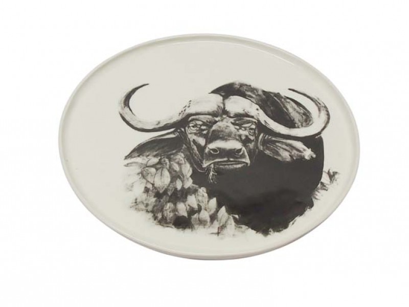 African Creative :: Ceramic Buffalo Plate