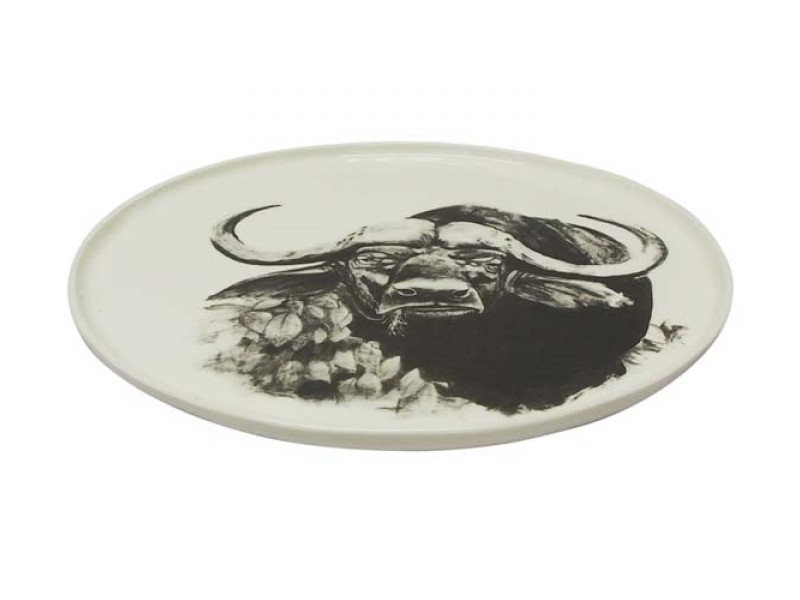 African Creative :: Ceramic Buffalo Plate