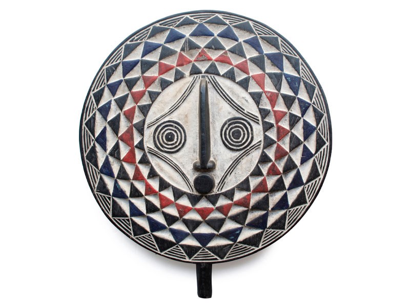 African Creative :: Carved Wood Shield - Bobo Mask - 55cm